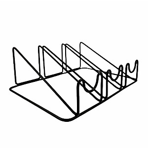 Countertop Wine Rack - 3 Bottle Wine Holder for Wine Storage - No Assembly - Modern Matte Black Metal Wine Rack - Wine Racks Countertop - Small Wine Rack - Wine Bottle Storage - Tabletop Wine Rack