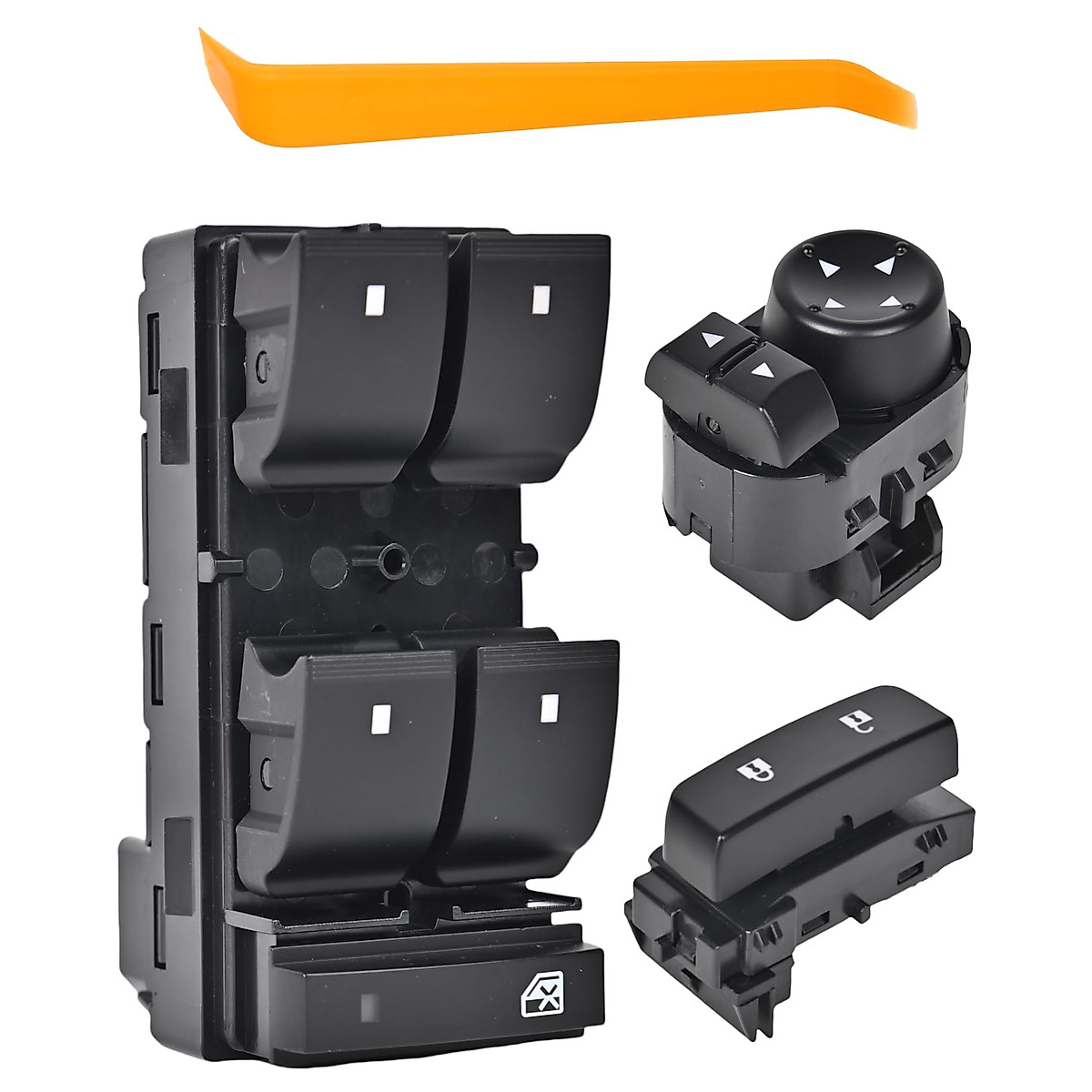 Window Switch Driver Side Compatible with 2007-2014 Chevy Silverado/GMC Sierra 1500 2500HD 3500HD Power Master Window Switch & Door Lock & Mirror Replace#20945129 15804093 22883768