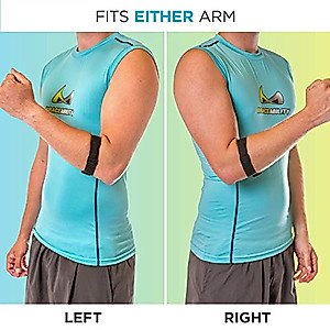 BraceAbility Epicondylitis Brace | Elbow Strap for Medial / Lateral Epicondyle Pain and Tendonitis Arm Compression Support Band for Men or Women (One Size Fits Most)