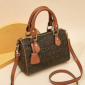 FOXLOVER Crossbody Handbags for Women, PVC Faux Leather Ladies Top Handle Handbags Satchel Bags