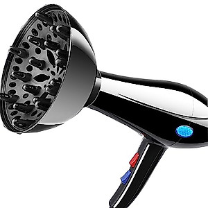 BinaryABC Universal Diffuser Hair Dryer Attachment,Hair Dryer Diffuser Nozzle,Wavy Curly Hair Diffuser,Hair Dryer Cover(Black)