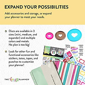 me & my BIG ideas The Happy Planner - Foodie (Recipe Organizer) Theme - 8 Month Undated - Recipe Layout - Holds 160 Recipes, 10 Grocery Lists, 8 Dividers and Quick Cooking Guide - Classic Size