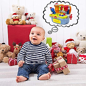 Woby Multifunctional Musical Learning Tool Workbench Toy Set for Kids with Shape Sorter Tools