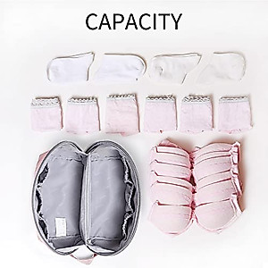 iN. Large Packing Organizer Bra Underwear Storage Bag Travel Lingerie Pouch Organizer Portable Pink … (pink)