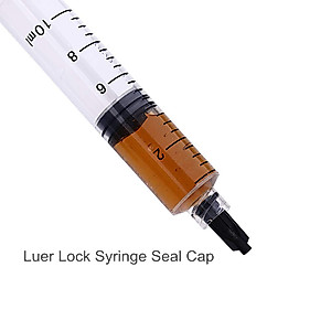 Luer Lock Plastic Syringe, Tip Cap, Blunt Tip, Measuring Syringe Tools for Measuring, Lip Gloss, Liquid refilling, Dispensing, DIY Crafts, Oil Refilling, Feeding Pets, Scientific Labs, Glue Applicator