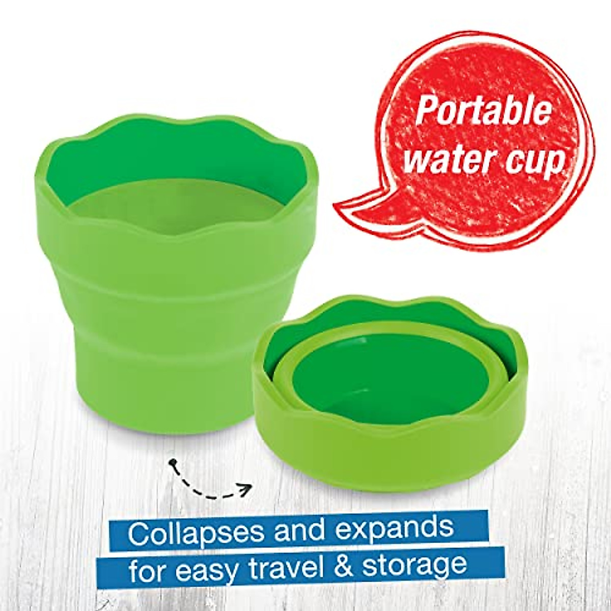 Faber-Castell Collapsible Water Cup - Reusable Water Cup for Mixed Media and Painting
