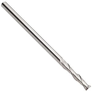 YG-1 - 54558 E5026 Carbide Square Nose End Mill, Extra Long Reach, Uncoated (Bright) Finish, Non-Center Cutting, 30 Deg Helix, 2 Flutes, 3" Overall Length, 0.125" Cutting Diameter, 0.125" Shank Diameter