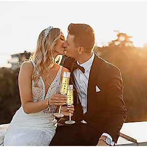 ROXBURGH Wedding Cake Knife and Server Set, Wedding Champagne Flutes, Gold Bride and Groom Champagne Flutes Toasting Glasses Engraved Mr and Mrs, Cake Cutting Set for Wedding Engagement Gifts