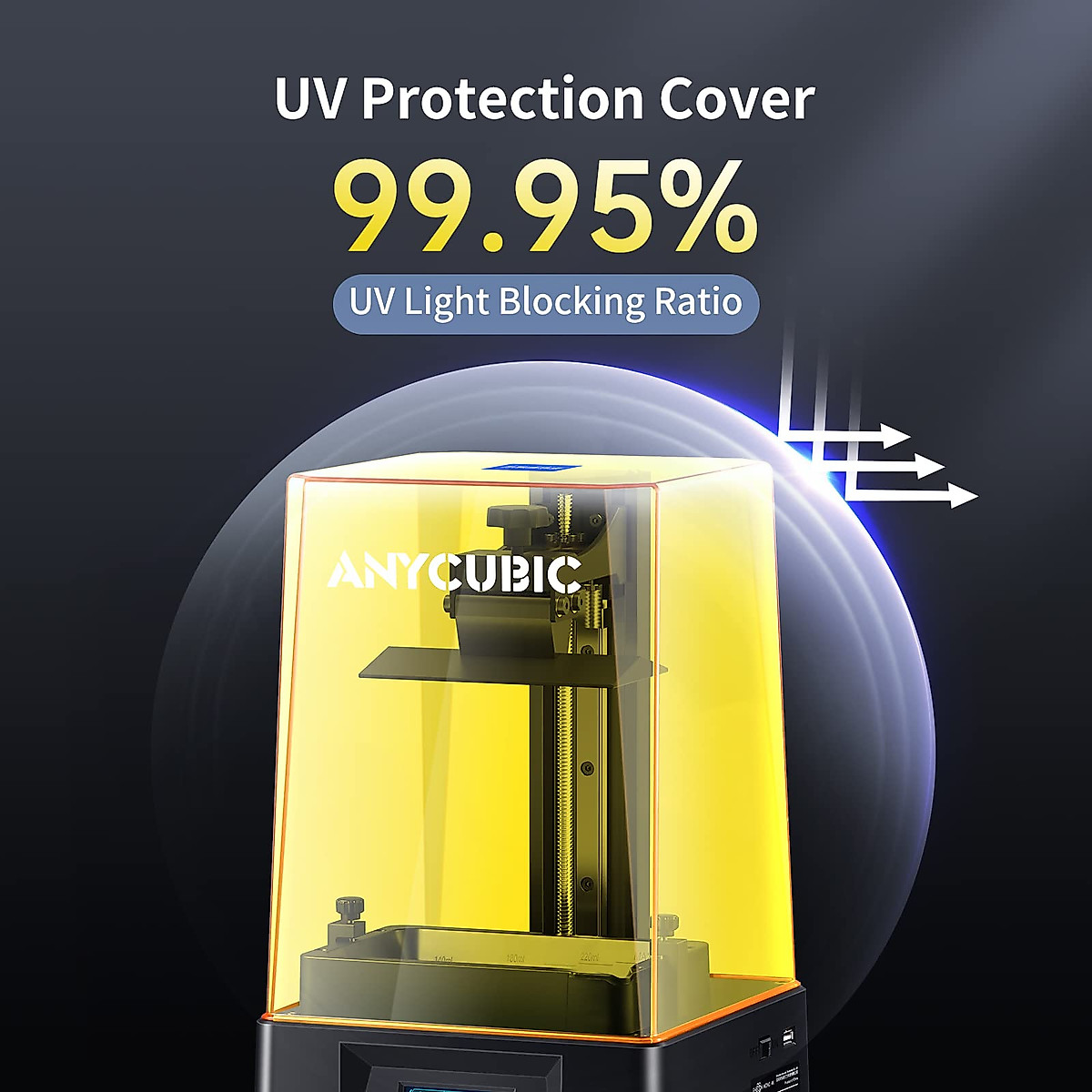 ANYCUBIC Photon Mono 4 K, Resin 3D Printer with 6.23'' Monochrome Screen, Upgraded UV LCD Resin Printer, Fast and Precise Printing, 5.19''x3.14''x6.49'' Printing Size