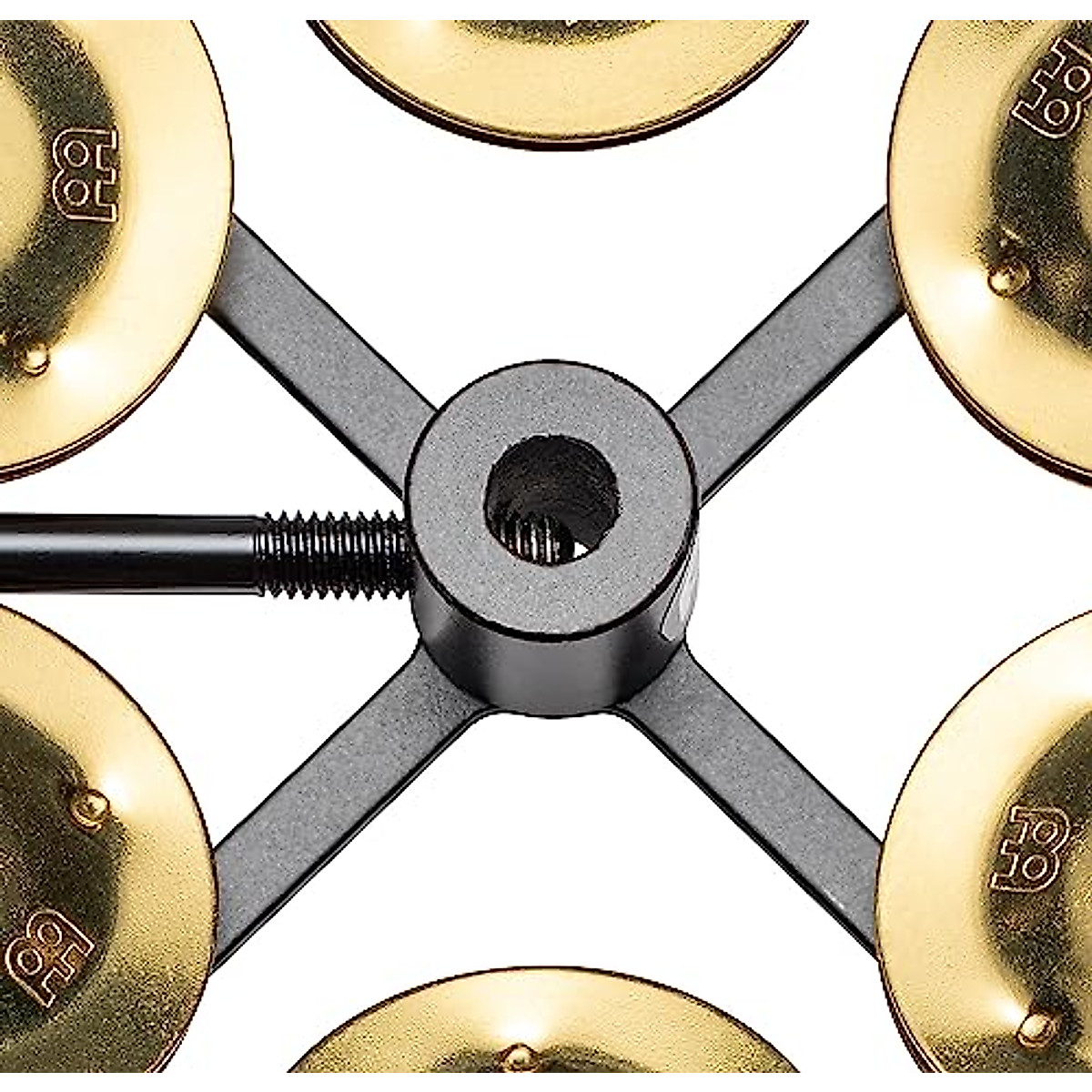 Meinl Percussion THH1B-BK Professional Series Hi Hat Tambourine, Single Row Brass