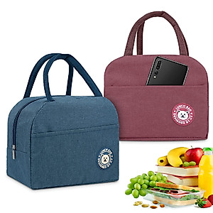 AURUZA Insulated Lunch Bag Reusable Large Lunch Box for Men/Women, Leakproof Cooler Tote Portable Lunch Bag