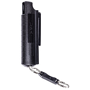 Smith & Wesson Pepper Shield Quick Release Pepper Spray Keychain with Plastic Holster and Belt Clip, .50-Ounce, Pink Finish