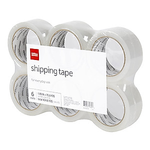 Office Depot® Brand Shipping Packing Tape, 1.89" x 70.8 Yd, Clear, Pack of 6 Rolls