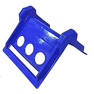 Mytee Products (100 Pack V Shaped Board 4" Blue Plastic Corner Edge Protectors for Cargo Loads | Tie Down Strap Guard for Winch, Ratchet Straps on Flatbed Trailers | V-Style Tie Downs Edge Protectors