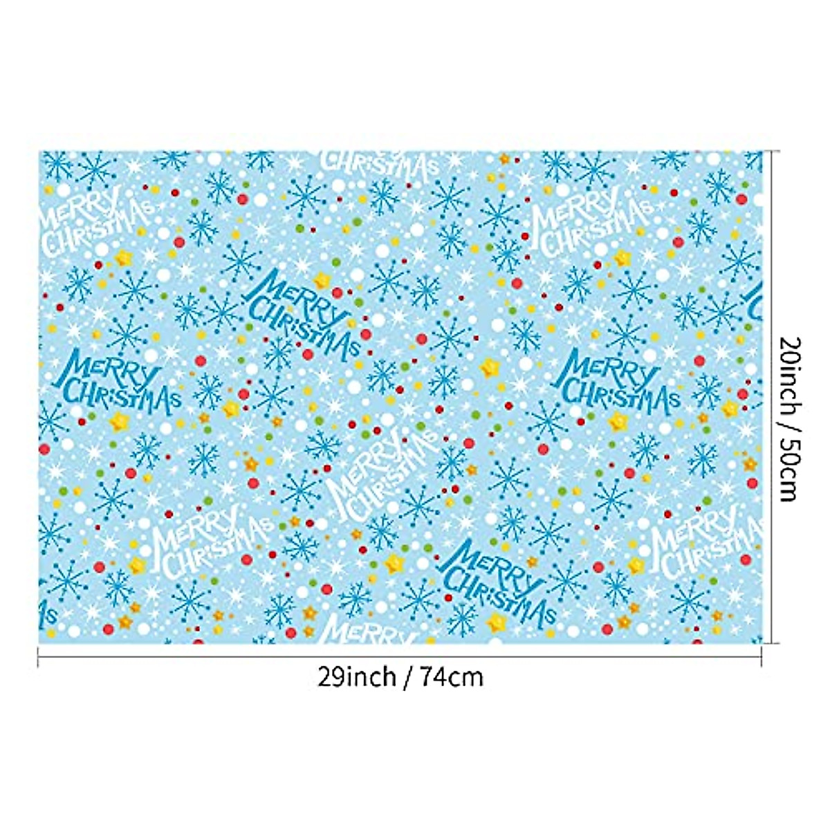 AUCLAY Christmas Wrapping Paper Sheets for Holiday Thanksgiving - Xmas Gift Wrap 4 Designs Red/Green Plaid, Snowflakes, Love, Dogs - Pack of 12, Folded Flat, 20 Inch X 29 Inch Per Sheet