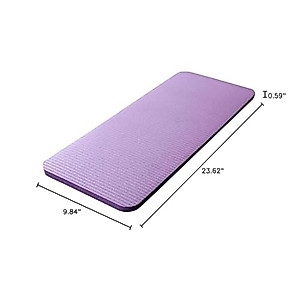 pizarra 15MM Thick Yoga Mat Comfort Foam Knee Elbow Pad Mats for Exercise Yoga Indoor Pads Fitness,Purple