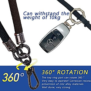 Cell Phone Lanyard, Universal Adjustable Detachable Nylon Crossbody Lanyard,Necklace Lanyard & Wrist Strap with Phone Patch for All Smartphones - Black-140cm