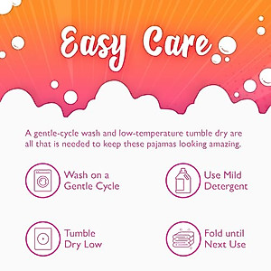 Marvel 4-Piece Snug-fit Cotton Superhero Pajama Set, Soft & Cute for Kids, Cool Moon Girl, 10