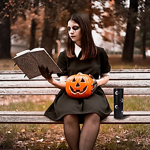 Witch Tumbler with Lid and Straw-Gothic Decor-Stainless Steel Insulated-Witchy Gifts-Skinny Halloween Tumbler for Women Daughter Girlfriend Teenage Girls-Travel Iced Coffee Cup Mug-20 oz Tumbler