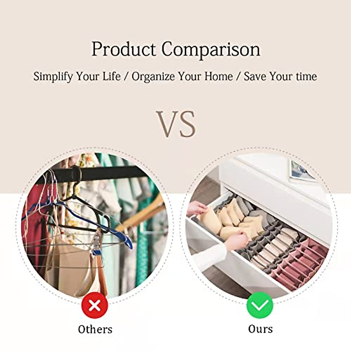 Wardrobe Clothes Organizer, Clothes Organizer for Clothing 3 PCS Drawer Clothes Organizer Handle Foldable Clothes Organizer for Thin Jeans, T-shirts, Skirts