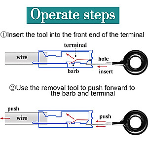 Vignee 60pcs Terminal Removal Tool kit,Pins Terminals Puller Repair Tools for Car Pin Extractor Electrical Wiring Crimp Connectors,Key Extractor Depinning Tool Set