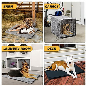 Large Extreme Weather Outdoor Dog Heating Pad with Timer,Safety Pet Heating Pad for Dog Kennel,Waterproof Heated Bed Mat,Adjustable Warming Mat with 6 Levels Temp& 4 Timers for Whelping Box Deck