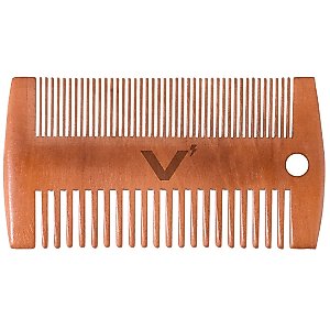 Volt Twin Beard and Mustache Comb for Men - All Natural Pearwood - Double-Sided Travel Size Pocket Comb for Detangling and Styling Beard - Men's Grooming Products