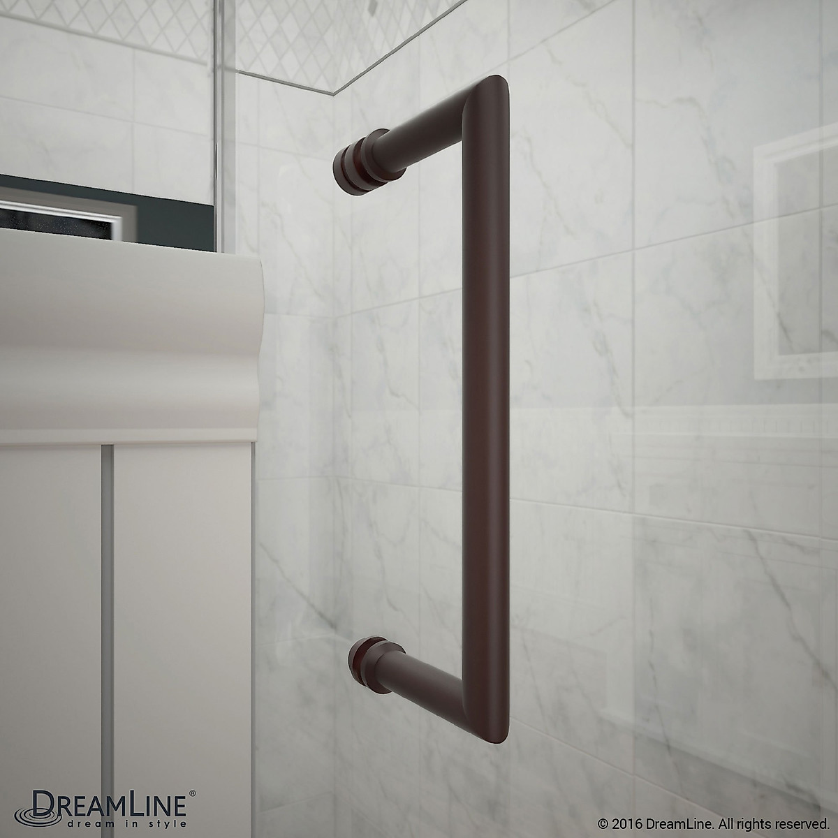 DreamLine Unidoor-X 31 in. W x 72 in. H Frameless Hinged Shower Door in Oil Rubbed Bronze, D12572-06