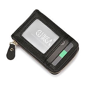 qqee Wallet Credit Card Wallet Zipper Small Wallet RFID Blocking Wallet Both Men and Women Can Use