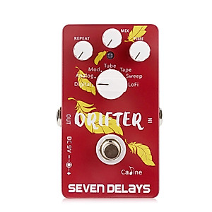 Caline Reverb Digital Seven Delays CP-37 Guiter Effect Pedal with True Bypass