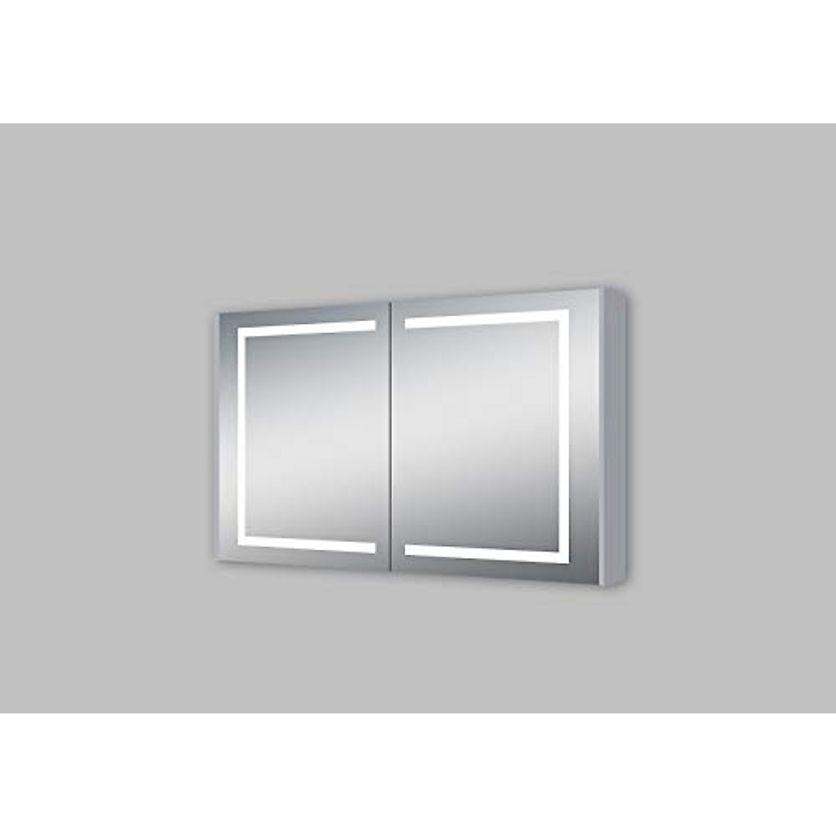 LEDMyplace 48 X 28 Inch LED Lighting Medicine Cabinet Double Sided Mirror On/Off Switch ETL RoHS Listed 90+ CRI Surface Mount LED Mirror Medicine Cabinet with Lights Benign Style