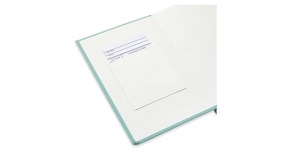 Self-Adhesive Library Card Pockets - 100 Pack for Schools & Libraries