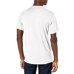 Karl Lagerfeld Paris Men's Shadow Logo Crewneck Short Sleeve Solid T-Shirt, White, Medium