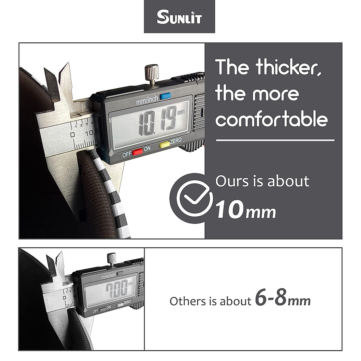 Sunlit Set of 2 Anti Fatigue Kitchen Floor Mat, Non Slip Waterproof Comfort Standing Mat, 0.4 Inch Thick Cushioned Farmhouse Kitchen Rug Runner, White Black Buffalo Check (17"x28"&17"x47")