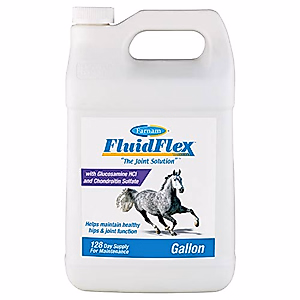 Farnam Fluidflex Liquid Joint Supplement for Horses, Helps Maintain Healthy Hip & Joint Function, 1 Gallon, 128 Ounces, 128 Day Supply