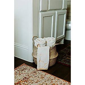 Thirteen Chefs Modern Village Large Woven Basket, 11 Inch Seagrass Belly Basket for Plants