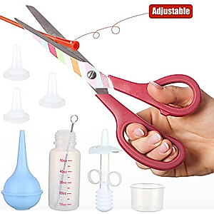 13 Pack Puppy Feeding Tube Kit Includes 8 FR Red Rubber Kitten Feeding Tubes, Clear Feeding Tube Syringes 10 ml 30 ml 60 ml Feeding Tools for Small Animals Supplies