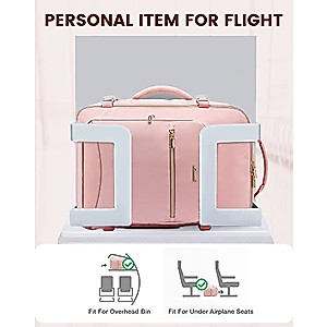 LOVEVOOK Travel Backpack Women, Carry On Backpack as Personal Item Flight Approved, TSA 17.3inch Laptop Backpack with 3 Packing Cubes College Casual Daypack for Weekender Overnight Hiking, Pink