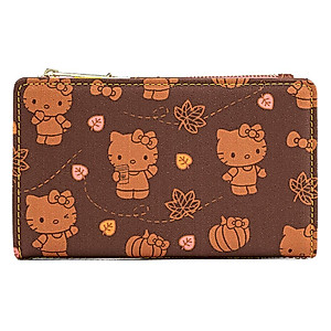 Loungefly Hello Kitty Pumpkin Spice All Over Print Flap Wallet