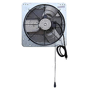 Iliving ILG8SF16V-T Wall-Mount Shutter Exhaust Fan, 16" - Variable Speed, Silver