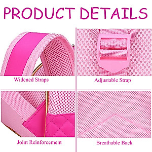 Mysticbags Toddler Preschool Bag Kindergarten Kids Backpack for Little Girls 11 inches (Rose red)