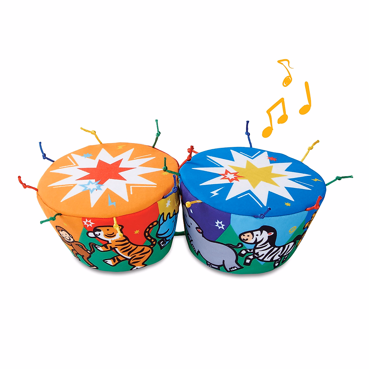 Melissa & Doug K's Kids Bongo Drums Soft Musical Instrument, Multicolor, 1 EA