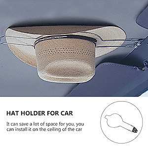 VOSAREA 2pcs Car Mounted Hat Racks Hat Holder Auto Car Hat Hanging Rack Holder Hat Organizer Stand for Truck Car Accessories