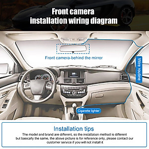 1080P FHD DVR Car Driving Recorder Dash Cam - 4.0Inch IPS Screen 170° Wide Angle G-Sensor Parking HD Night Vision Loop Recording Touchable Screen Car Dashboard Camera