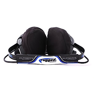 Rugged Carbon Fiber Behind The Head Ultimate Headset for Off Road Air Boats Intercoms - Features Gel Ear Seals Cloth Ear Covers and Noise Cancelling Microphone