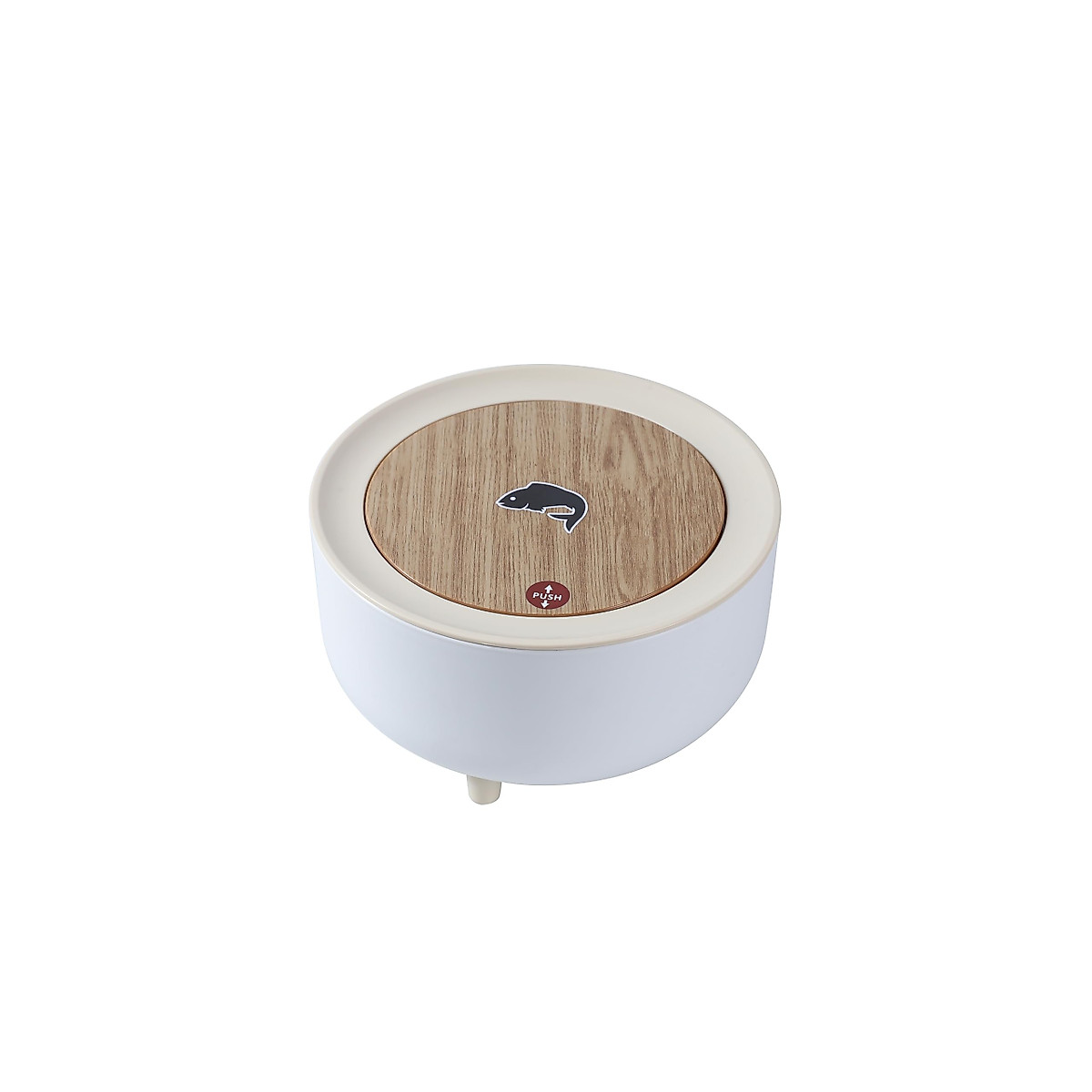 BMTick Fish Food Container with Lid and Scoop Sleek Nordic-Style - Modern Minimalist Design (Not Air-Tight)