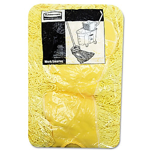 Rubbermaid Commercial Products Trapper Floor Dust Mop Head Refill, 48-Inch, Yellow, Cotton, Use for Janitorial Maintenance/School/Lunchroom/Office Building Cleaning