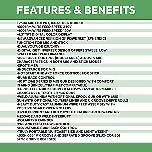 Everlast Cyclone 212 Stick 230 Amp welder dual voltage 110v/220v spool gun ready