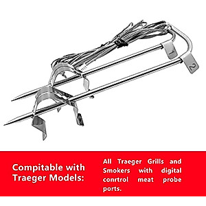 PID Control Board Replacement with Custmized Function for Digital Pro Controller (Item#365) with RTD Sensor, 2 Packs of Meat Probe.