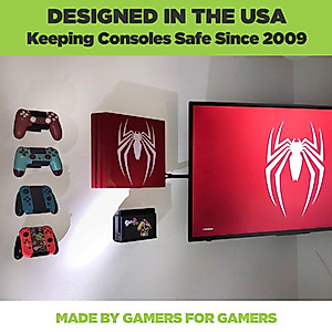 HIDEit Mounts Switch Wall Mount - American Company, Steel Mount for Nintendo Switch and Nintendo Switch OLED to Safely Store Your Switch Console